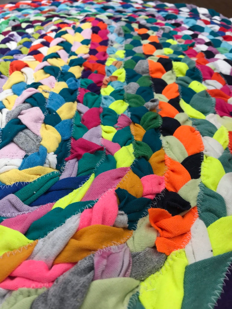 Handmade Braided T-shirt Rug T-shirt Rug Braided Rug Rag - Etsy