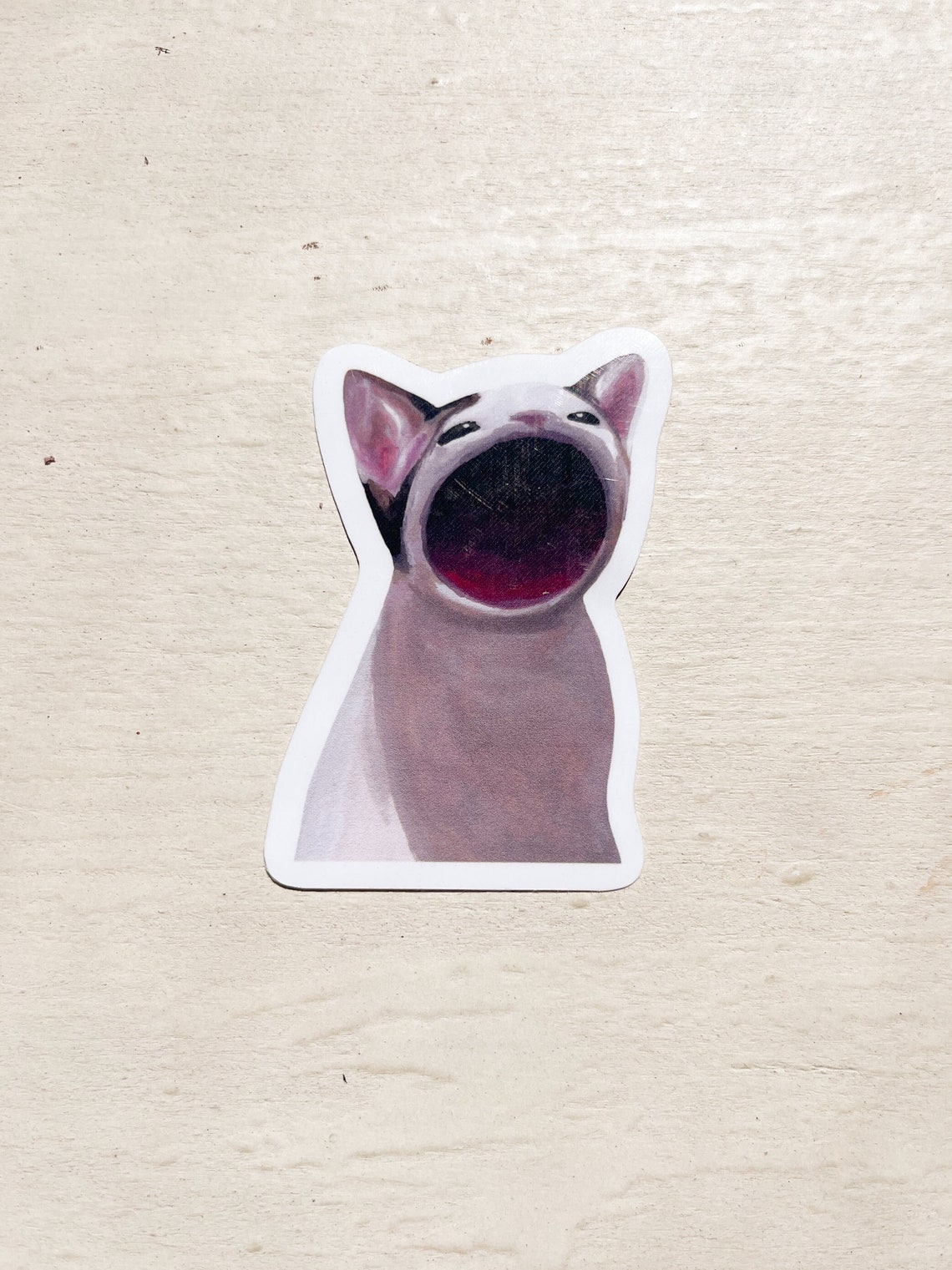 Pop Cat Handmade Vinyl Sticker - Etsy