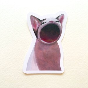 Pop Cat Handmade Vinyl Sticker | Etsy