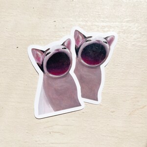 Pop Cat Handmade Vinyl Sticker - Etsy
