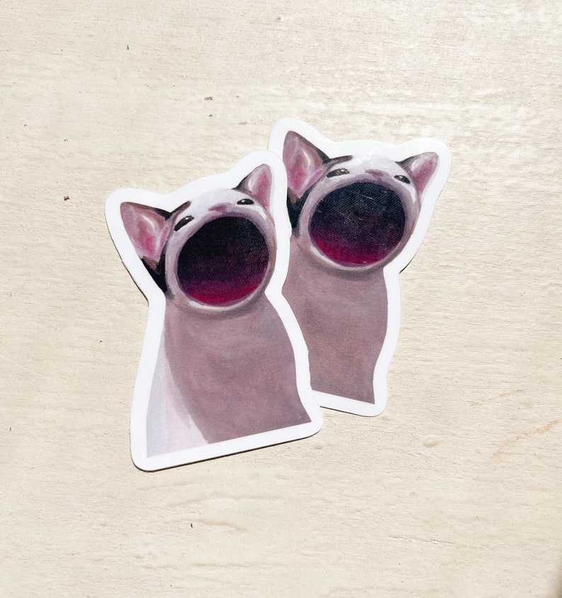 Pop Cat Handmade Vinyl Sticker - Etsy