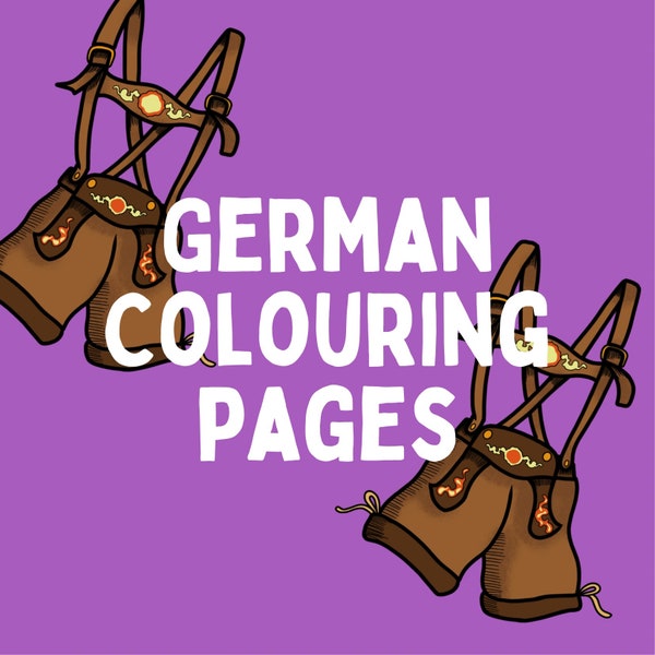 German Coloring Pages - Etsy