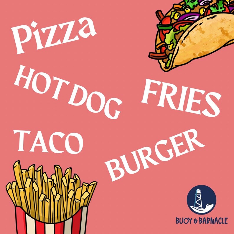 Fast Food Colouring Pages Set 1 Contains 5 Food Pictures to Download ...