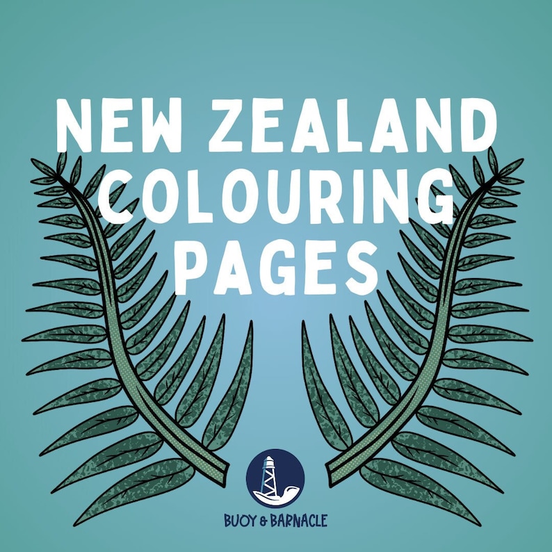 Relax and Colour Your Way Through New Zealand - Set of 10 Printable Nz ...