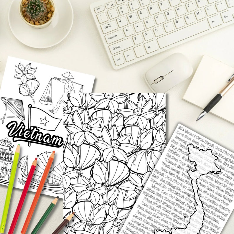 Vietnam Coloring Pages | Printable Vietnamese -themed Art for Kids and ...