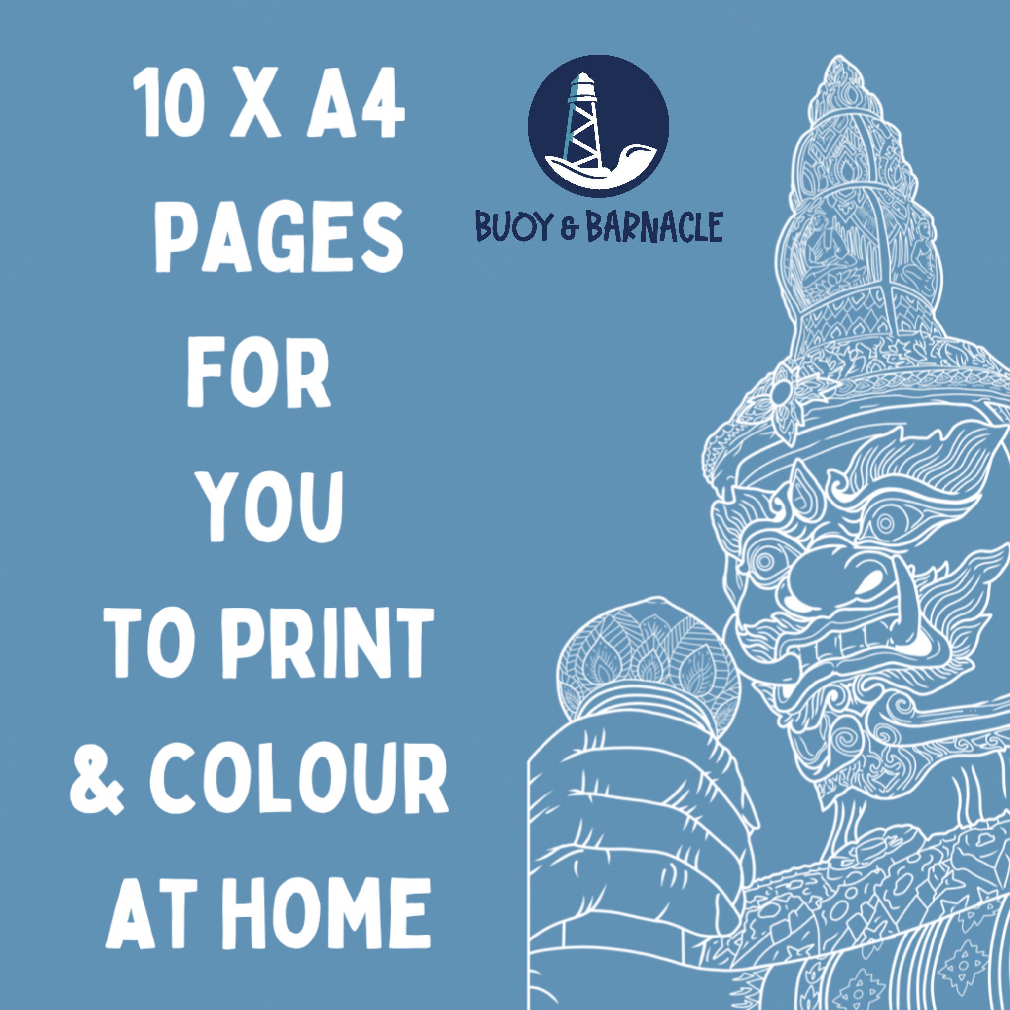 Relax and Color Your Way Through Thailand - Set of 10 Printable Thai ...