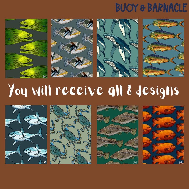 Add a Splash of Underwater Magic With Hand-drawn Ocean Creature Art Prints - Perfect for Home ...