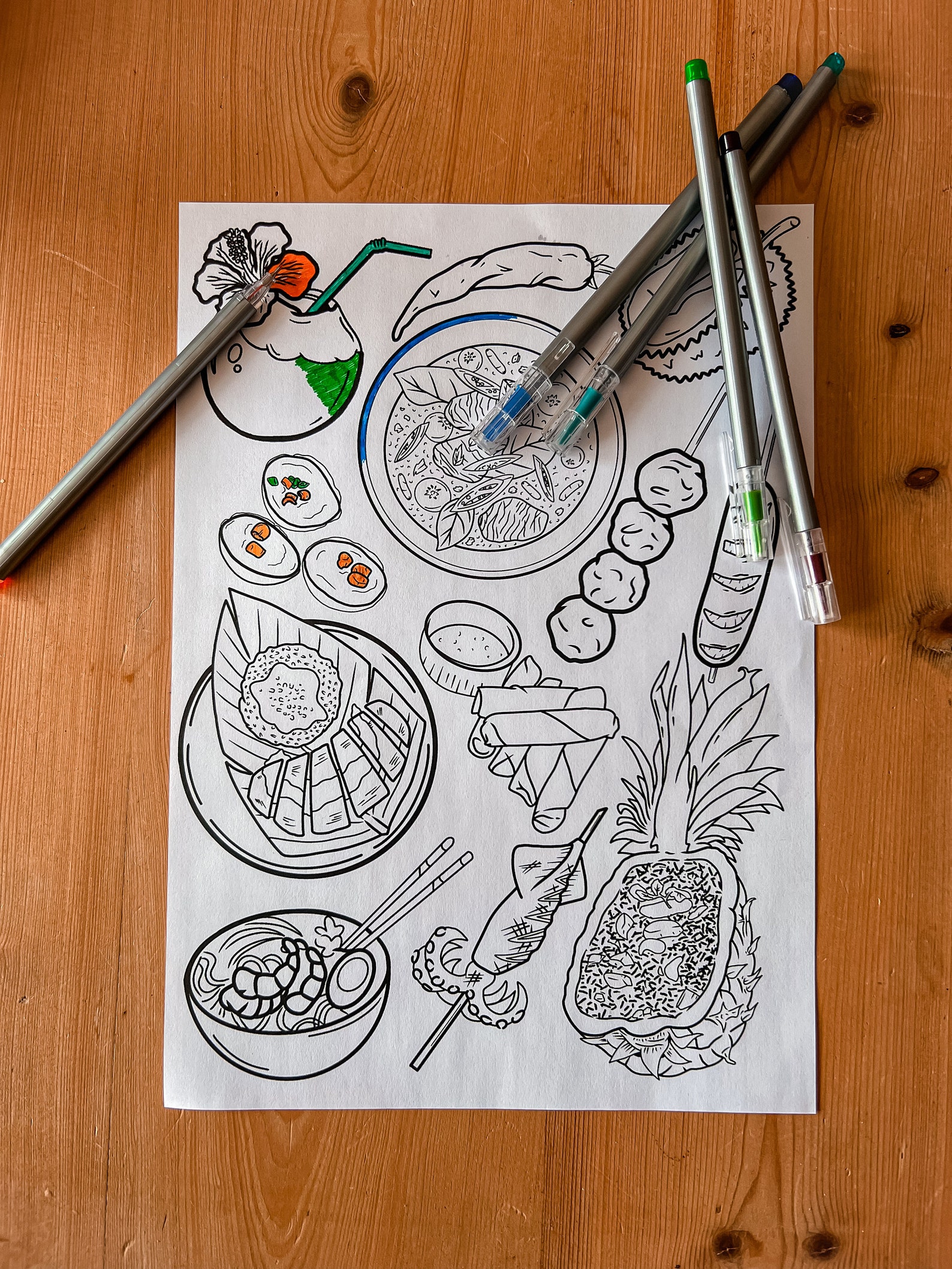 Relax and Color Your Way Through Thailand - Set of 10 Printable Thai ...