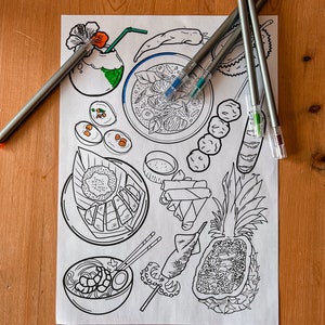 Relax and Color Your Way Through Thailand - Set of 10 Printable Thai ...