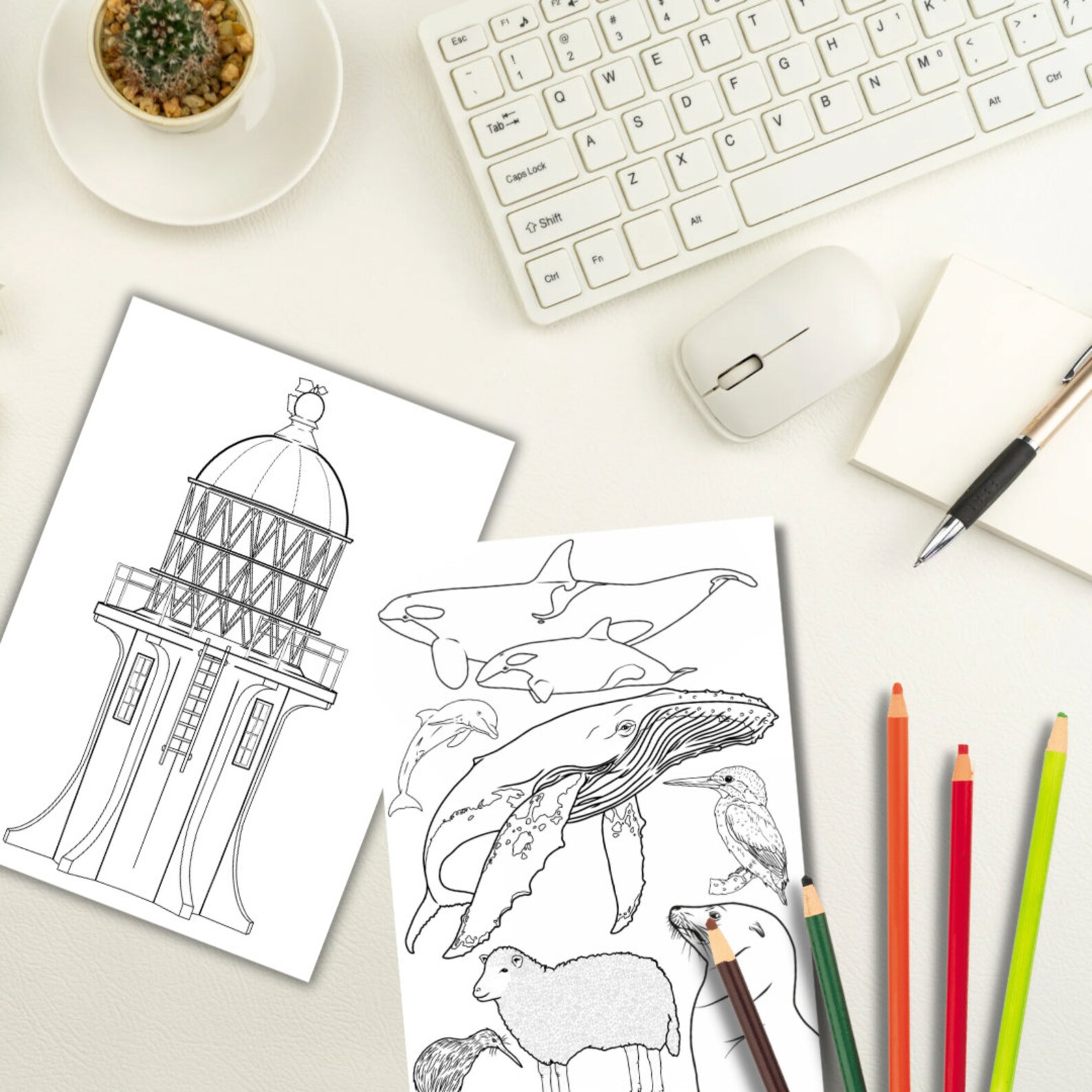 Relax and Colour Your Way Through New Zealand - Set of 10 Printable Nz ...