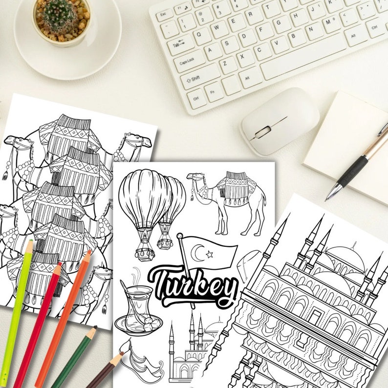 Turkey Colouring Pages Contains 10 Turkish Themed Pictures to Download ...