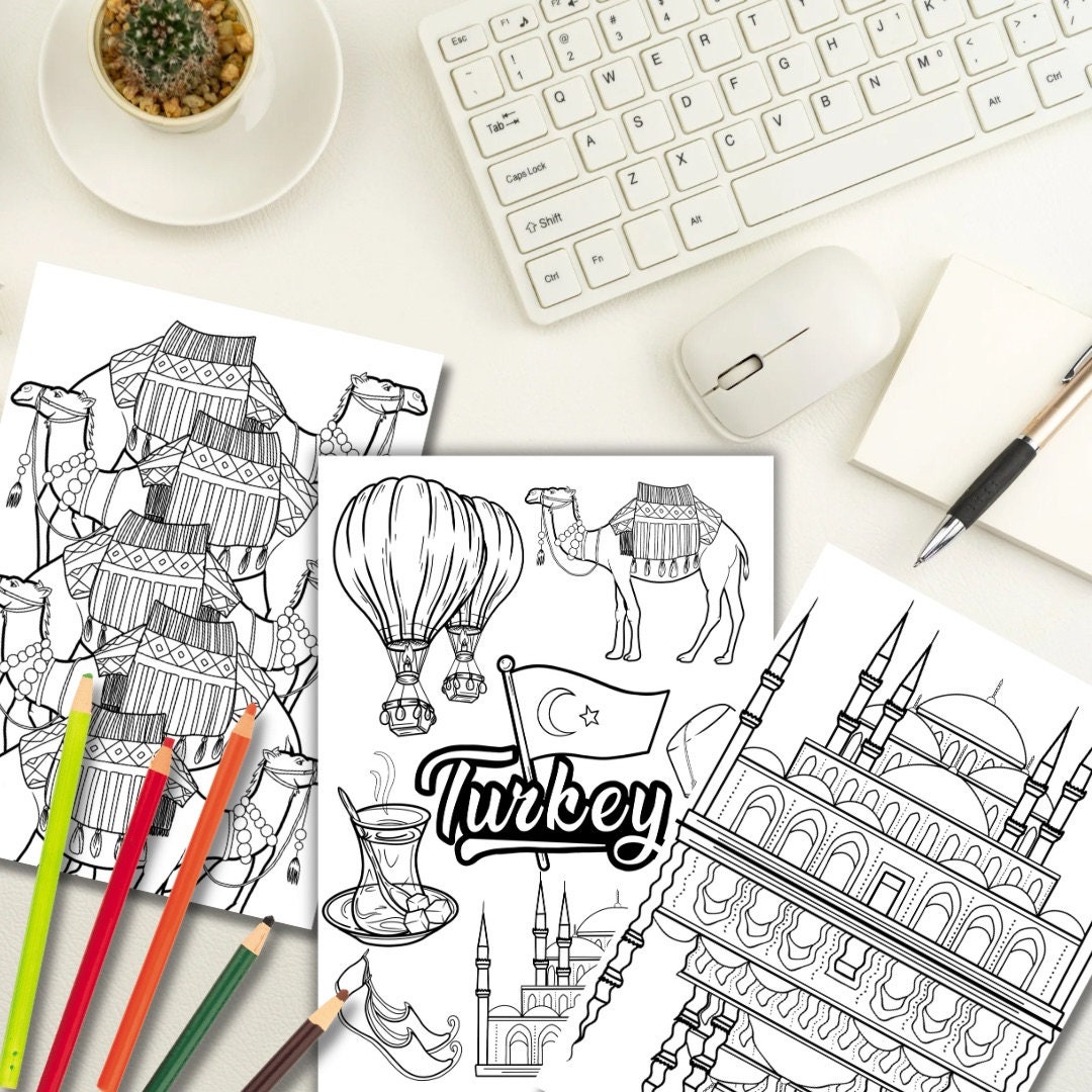 Turkey Colouring Pages Contains 10 Turkish Themed Pictures to Download ...