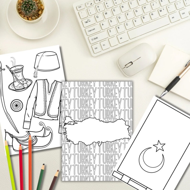 Turkey Colouring Pages Contains 10 Turkish Themed Pictures to Download ...