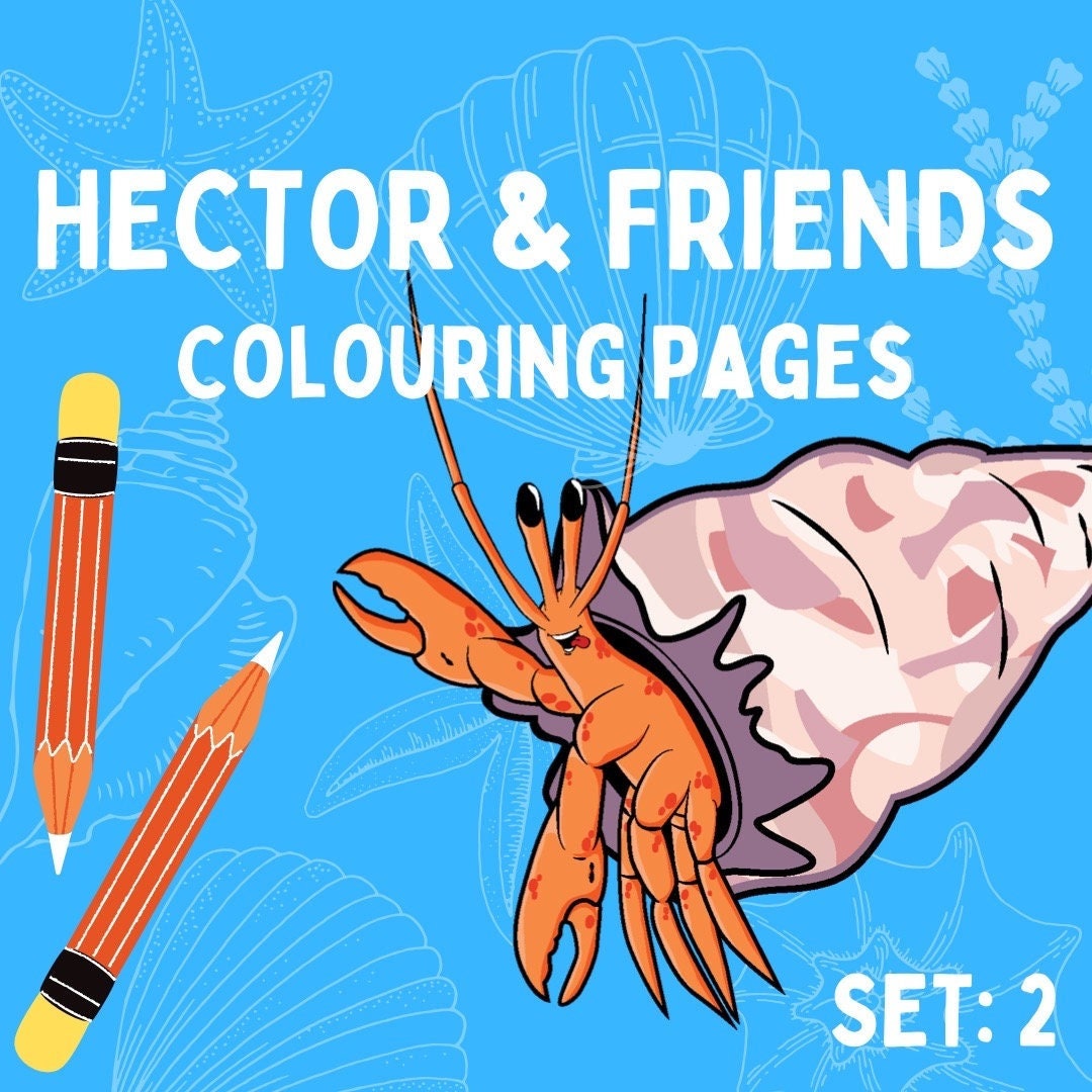 Hector & Friends Colouring Pages Set:2 PRINT AT HOME Digital Download ...