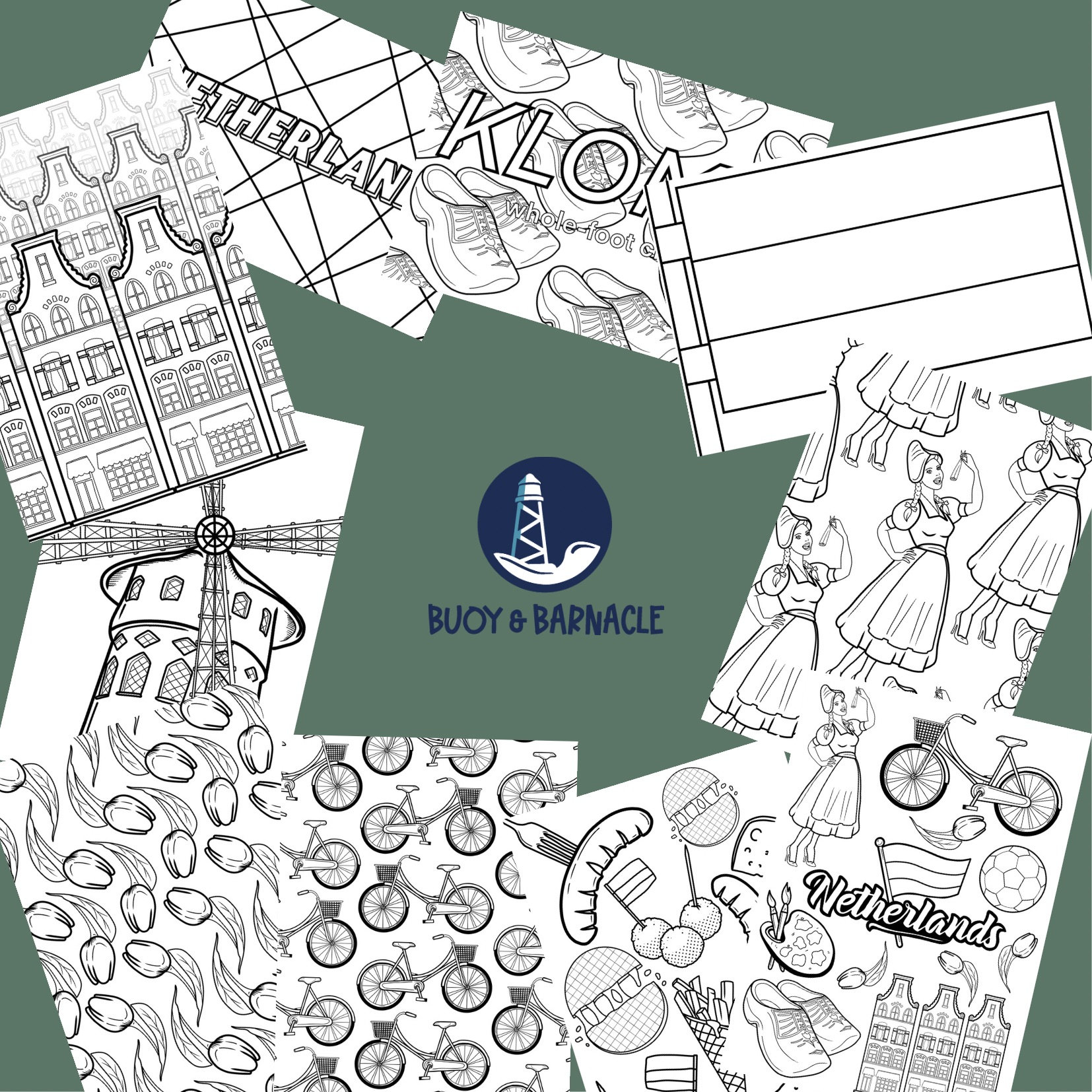 Netherlands Colouring Pages Contains 10 Dutch Themed Pictures to ...