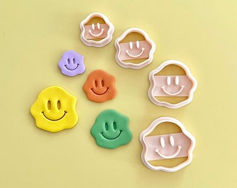 Smiley Face Clay Cutter Polymer Clay Cutter Smiley Face Embossed Clay ...