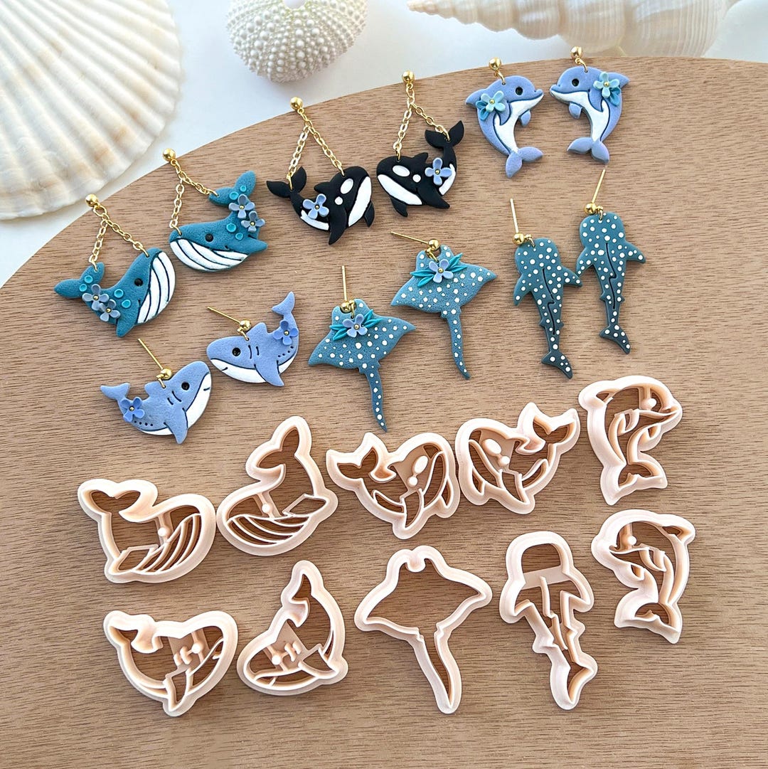 Ocean Animal Clay Cutters: Polymer Clay Jewelry Making Set - Etsy