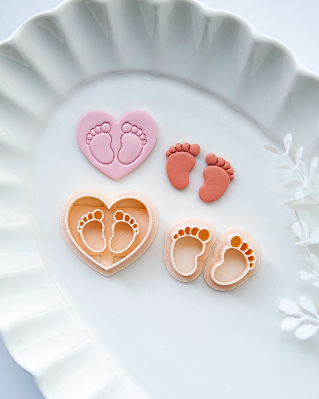 Baby Feet Clay Cutters | Baby Shower Polymer Clay Cutters for Clay ...