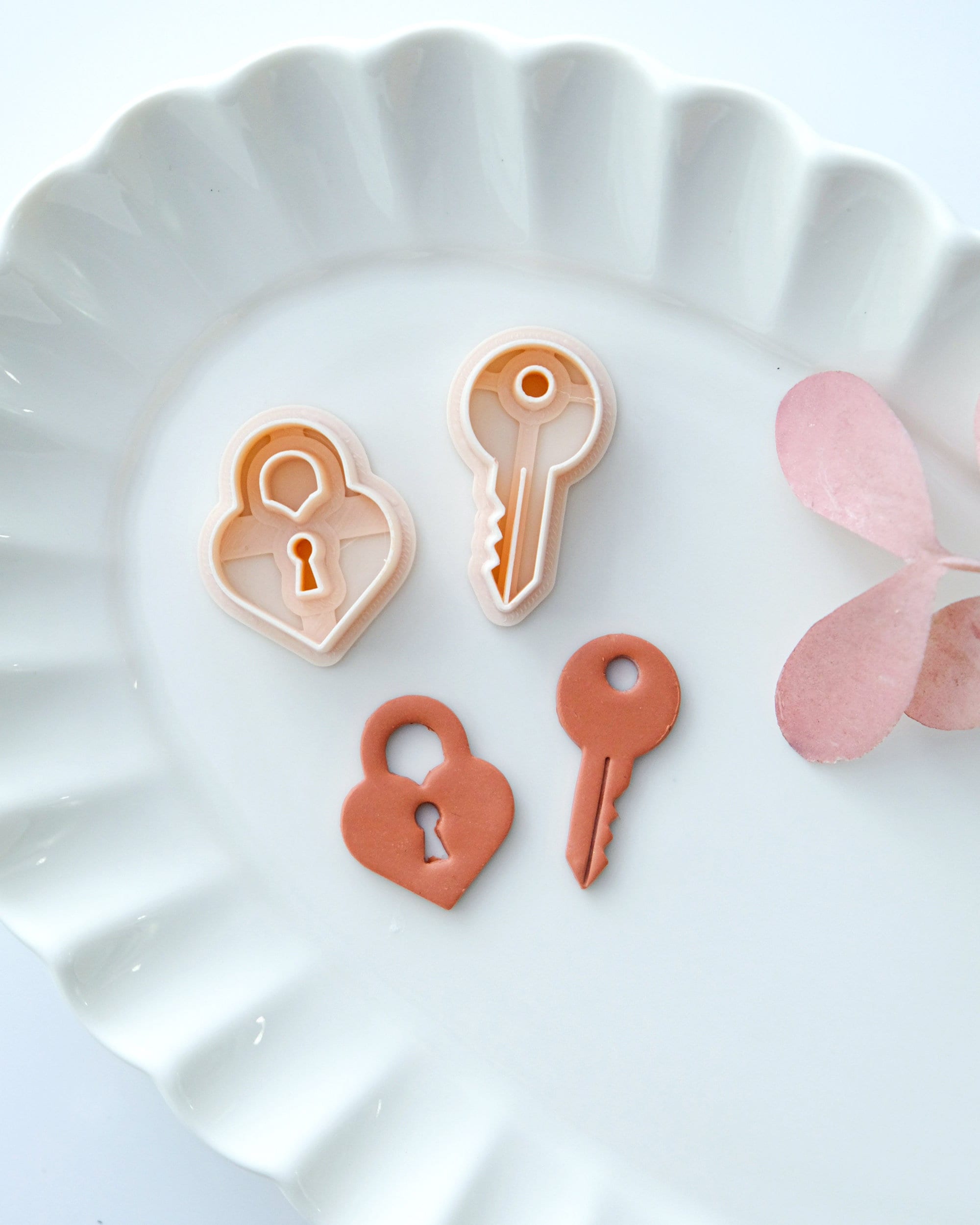 Key and Lock Polymer Clay Cutters Love Clay Earring Cutters - Etsy