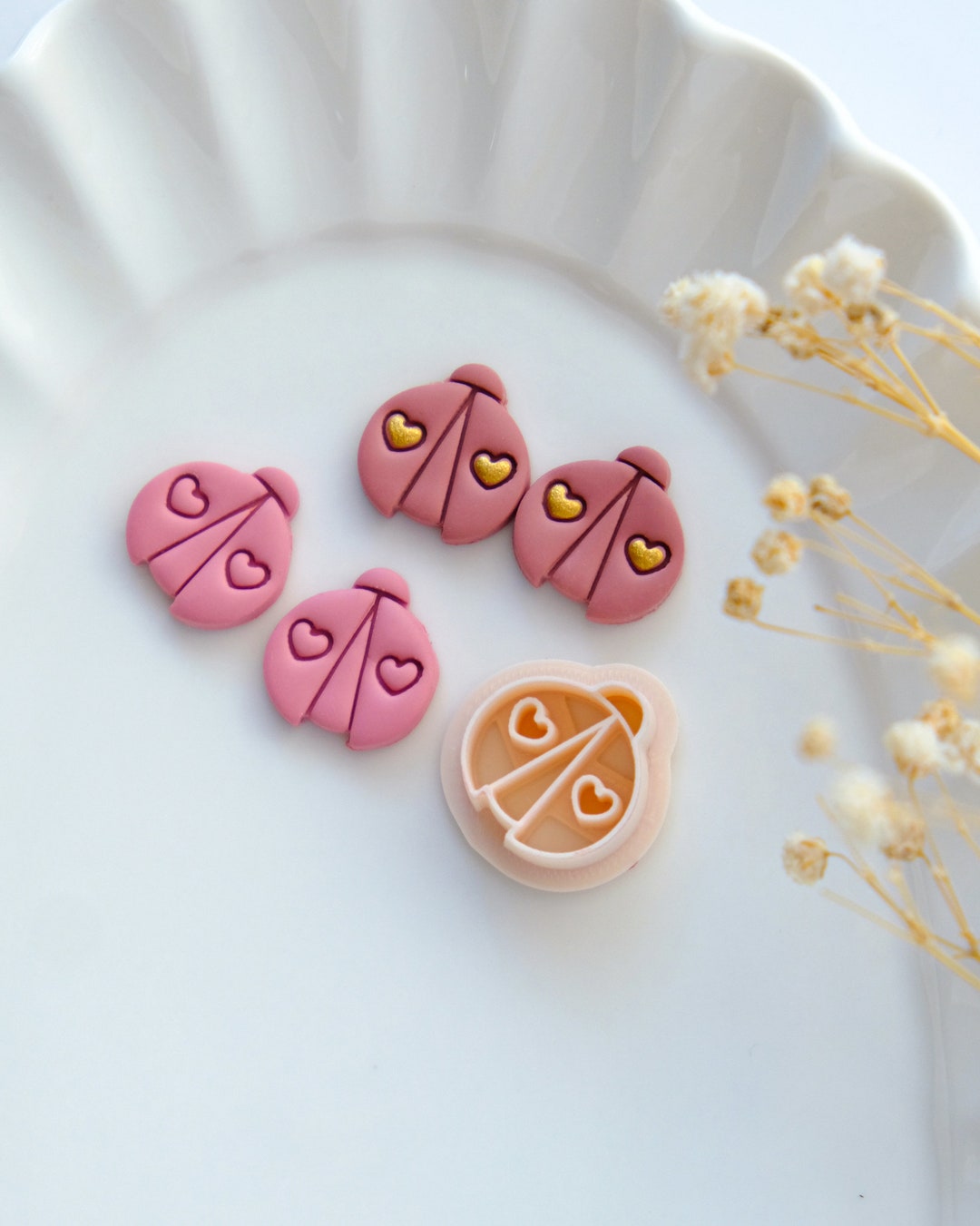 Lady Bug Clay Cutters: Valentine's Earring Jewelry Making - Etsy
