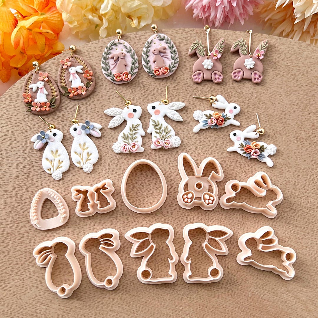 Easter Bunny Polymer Clay Cutters: Jewelry Making Tools - Etsy