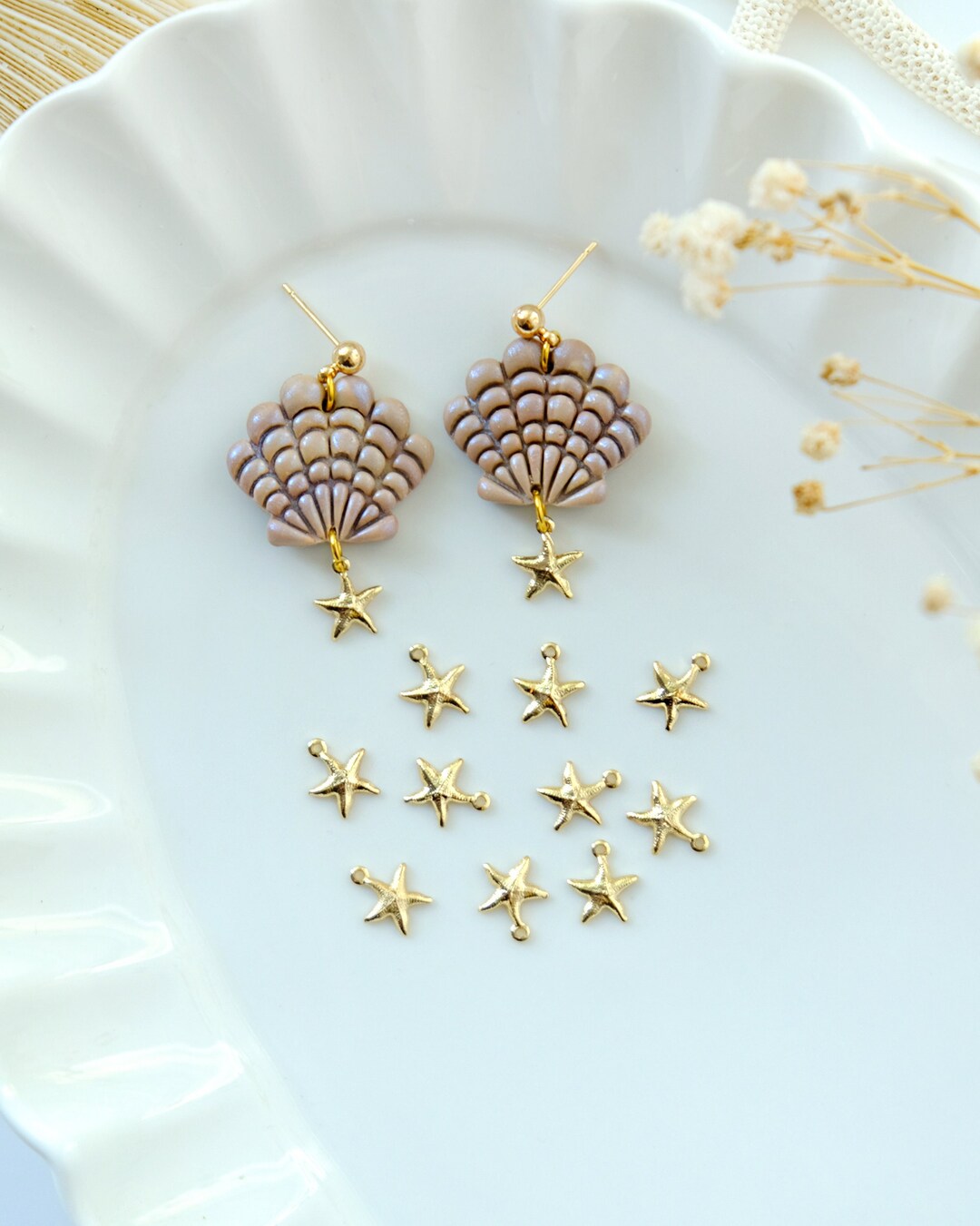 10pcs 14K Gold Plated Starfish Charms | Nautical Charms | DIY ...