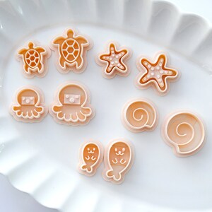 Ocean Sea Stud Polymer Clay Cutters | Summer Clay Cutters | Clay ...