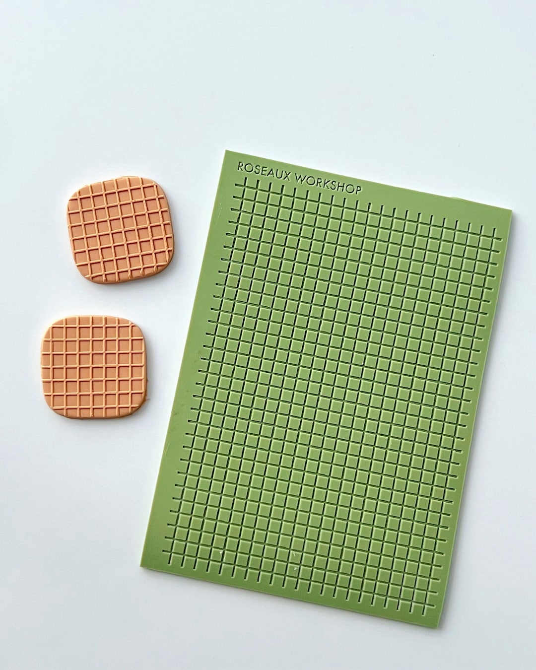 Waffle Grid Polymer Clay Texture Mat: Soft Rubber Clay Tool - Etsy