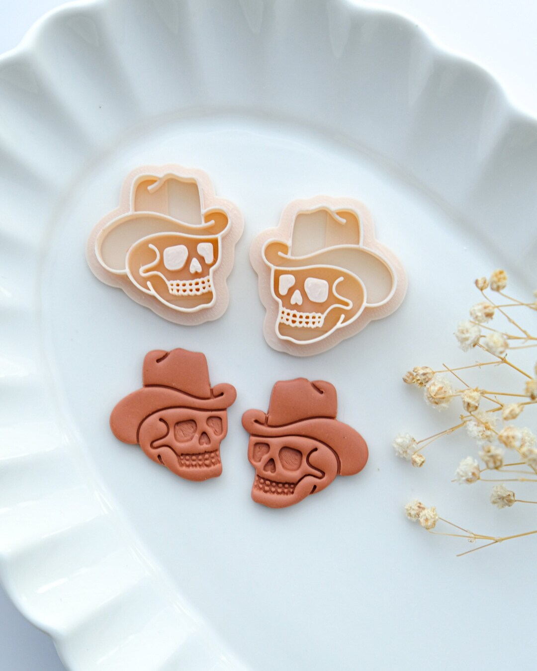 Cowboy Skull Polymer Clay Cutters | Halloween Clay Cutters | Clay ...