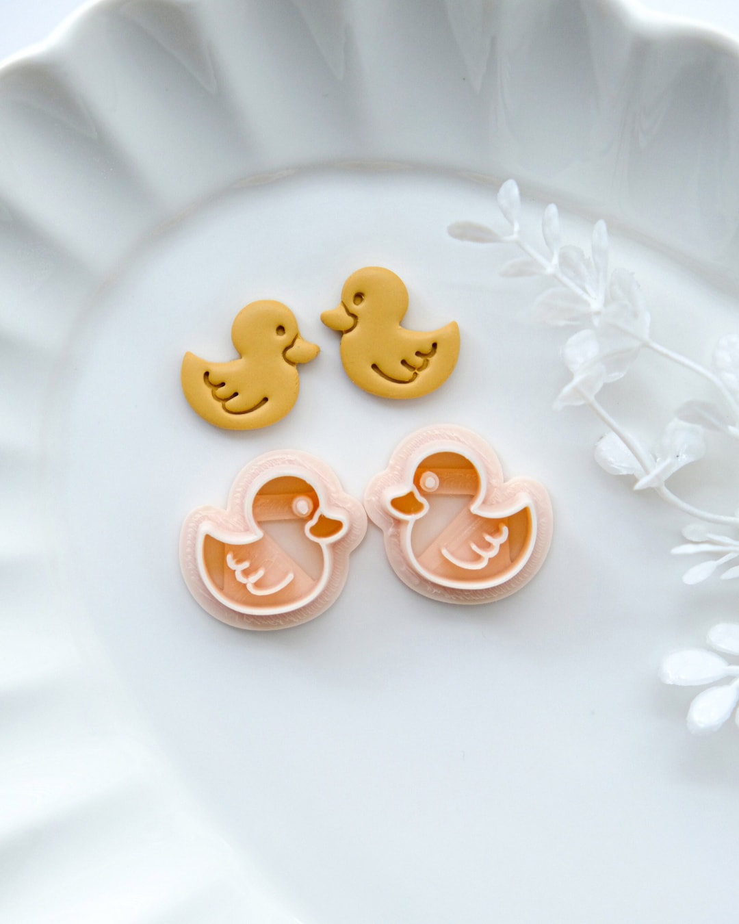 Cute Yellow Duck Polymer Clay Cutters | Baby Duck Stud Earring Clay ...