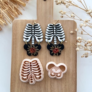 Halloween Skeleton Bones Polymer Clay Cutters | Halloween Clay Cutters ...
