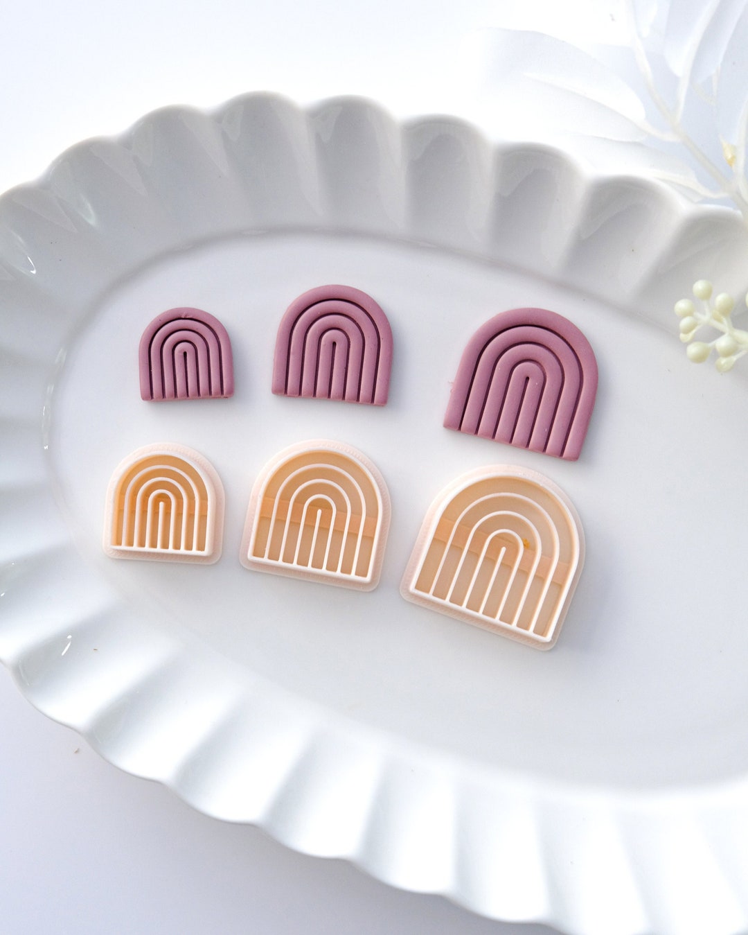 Embossing Arch Clay Cutters Art Deco Polymer Clay Earrings Cutters ...