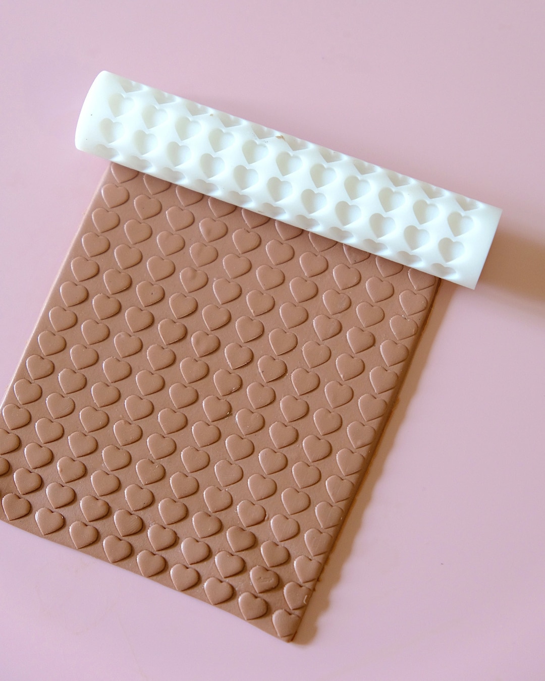 Hearts Clay Texture Roller Texture Roller for Polymer Clay Earrings ...