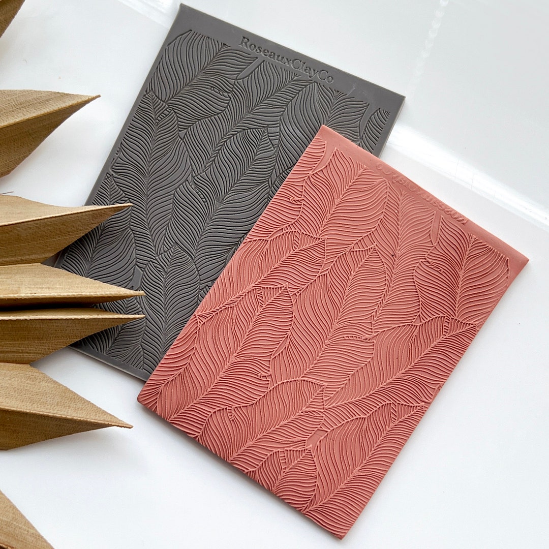 Leaf Polymer Clay Texture Mat | Spring Clay Texture Sheet | Polymer ...