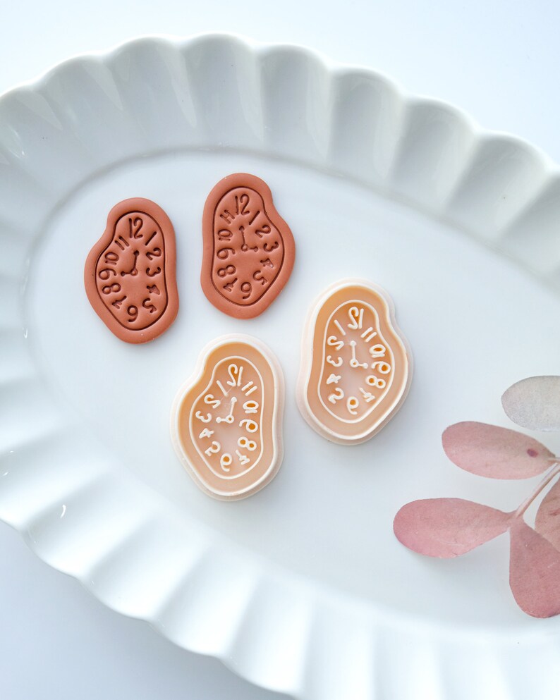 Melting Clock Polymer Clay Cutters Fairytale Clay Earring - Etsy