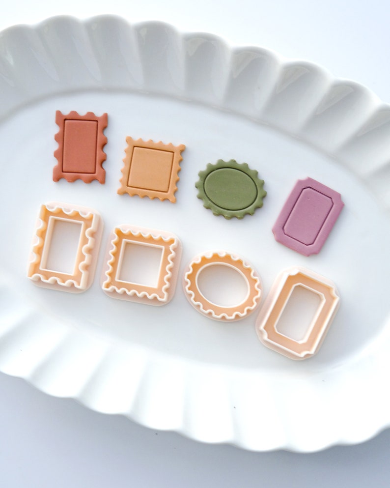 Holiday Postage Stamp Clay Cutters Frame Polymer Clay - Etsy