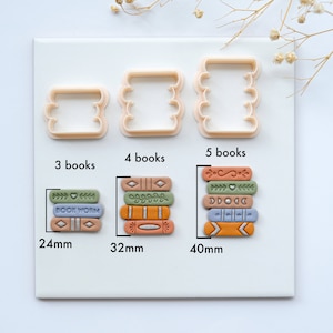 Book Stack Clay Cutters: Polymer Clay Earring Jewelry Tools - Etsy