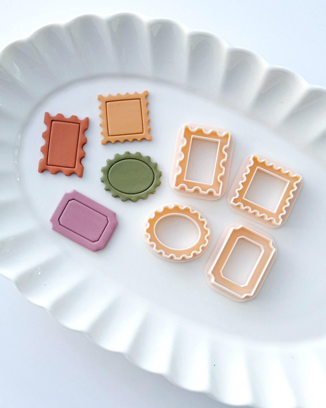 Holiday Postage Stamp Clay Cutters | Frame Polymer Clay Cutters ...