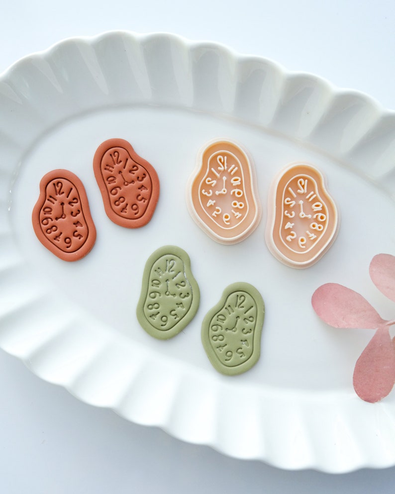 Melting Clock Polymer Clay Cutters Fairytale Clay Earring - Etsy