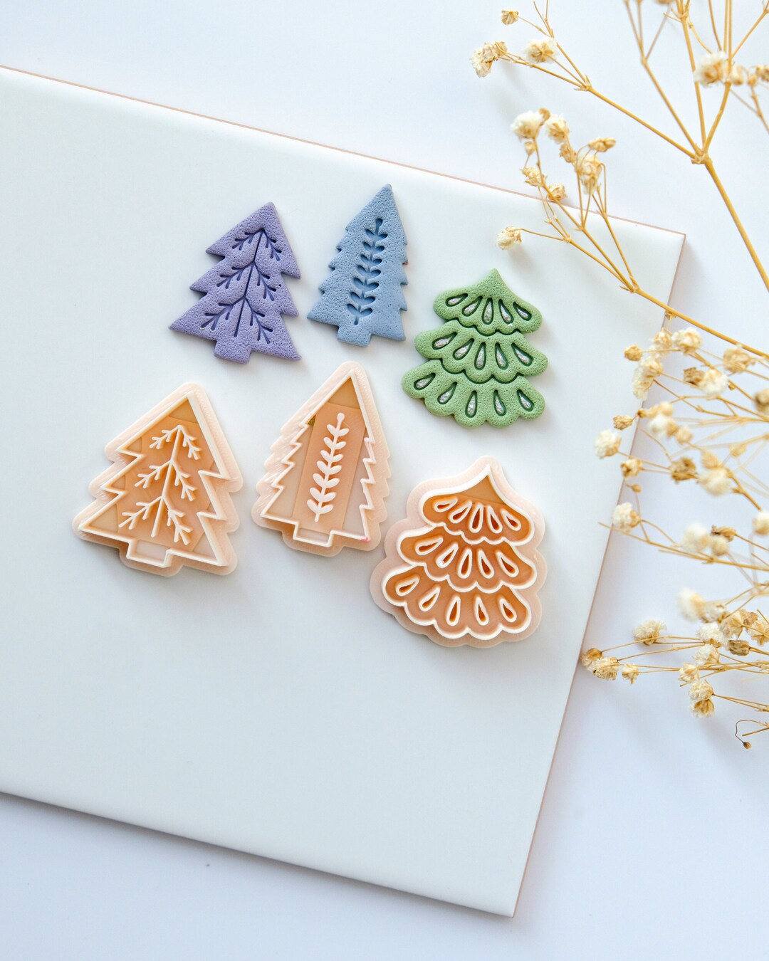 Christmas Tree Clay Cutters | Polymer Clay Cutters Set | Winter Cutters ...