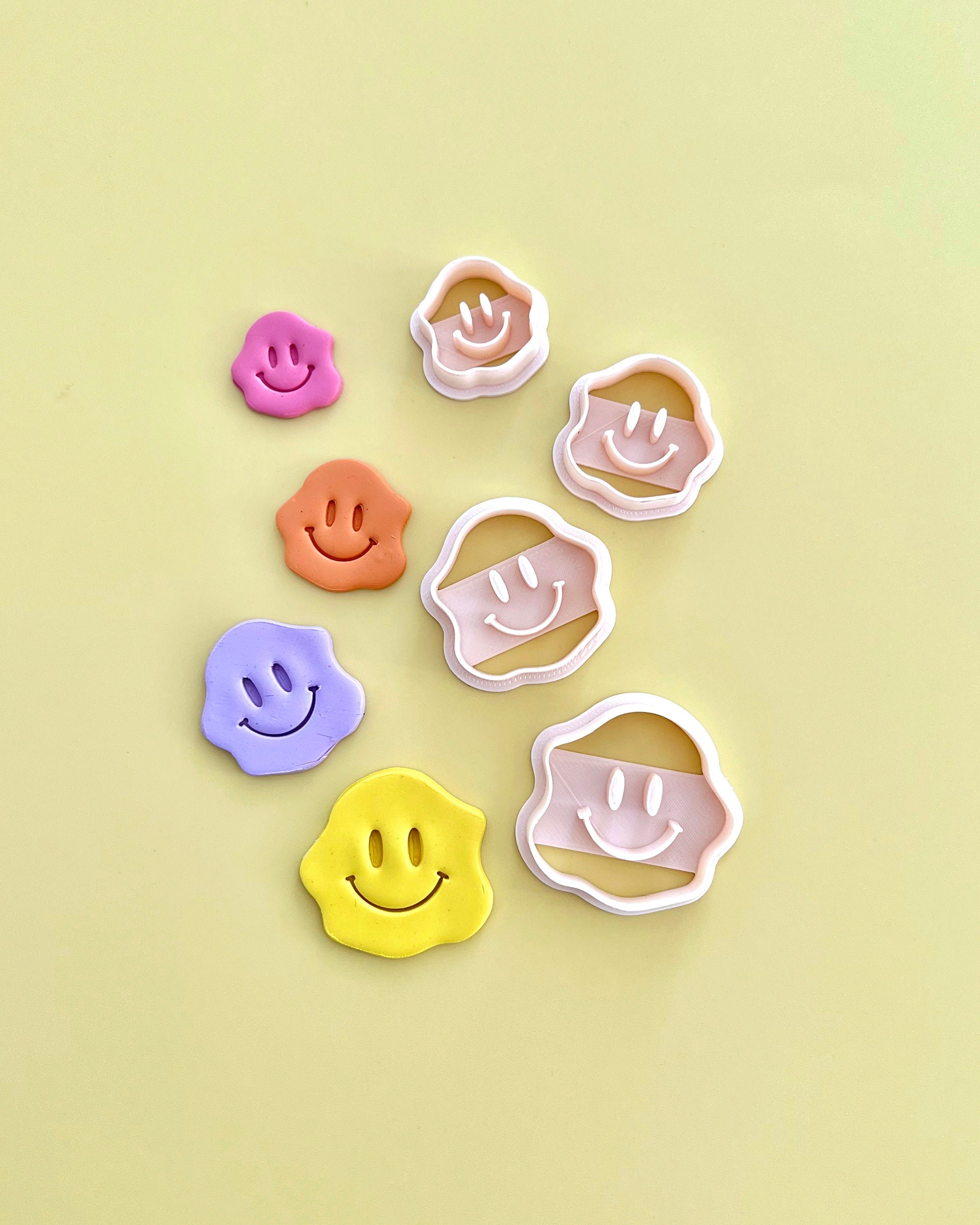 Smiley Face Polymer Clay Cutters 70s Retro Clay Cutters - Etsy
