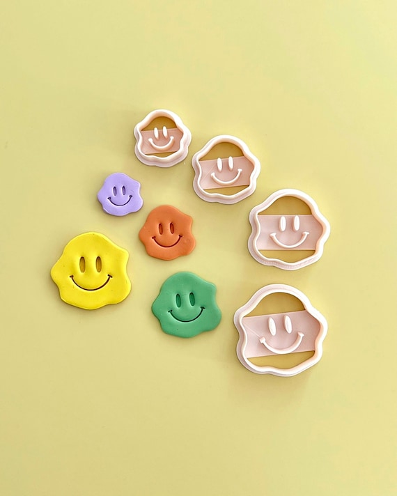 Smiley Face Polymer Clay Cutters 70s Retro Clay Cutters - Etsy