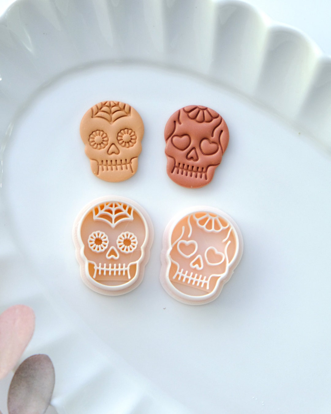 Skull Polymer Clay Cutters: Halloween Earring Jewelry Making - Etsy