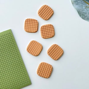 Waffle Grid Polymer Clay Texture Mat: Soft Rubber Clay Tool - Etsy