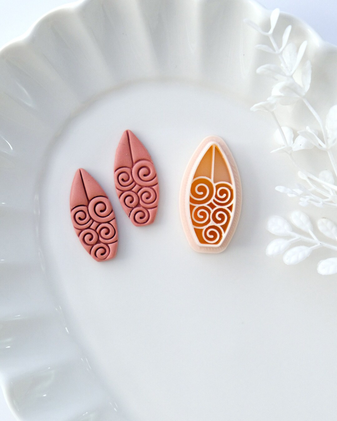 Surfboard Polymer Clay Cutters Summer Beach Earring Clay Cutters - Etsy