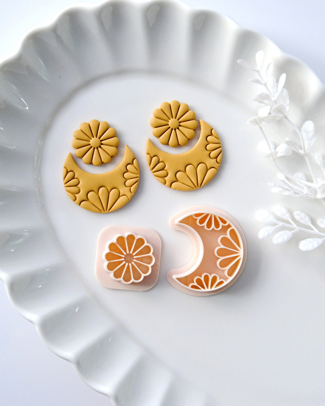 Boho Daisy Moon Polymer Clay Cutters: Spring Earring Jewelry - Etsy