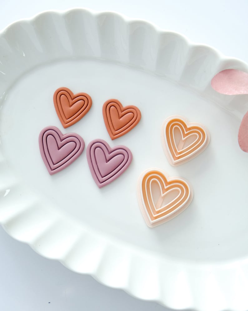 Heart Shape Polymer Clay Cutters Valentines Day Cutter - Etsy
