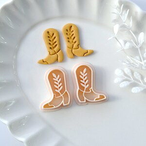 Cowboy Boots Polymer Clay Cutters | Embossing Clay Earring Cutters ...