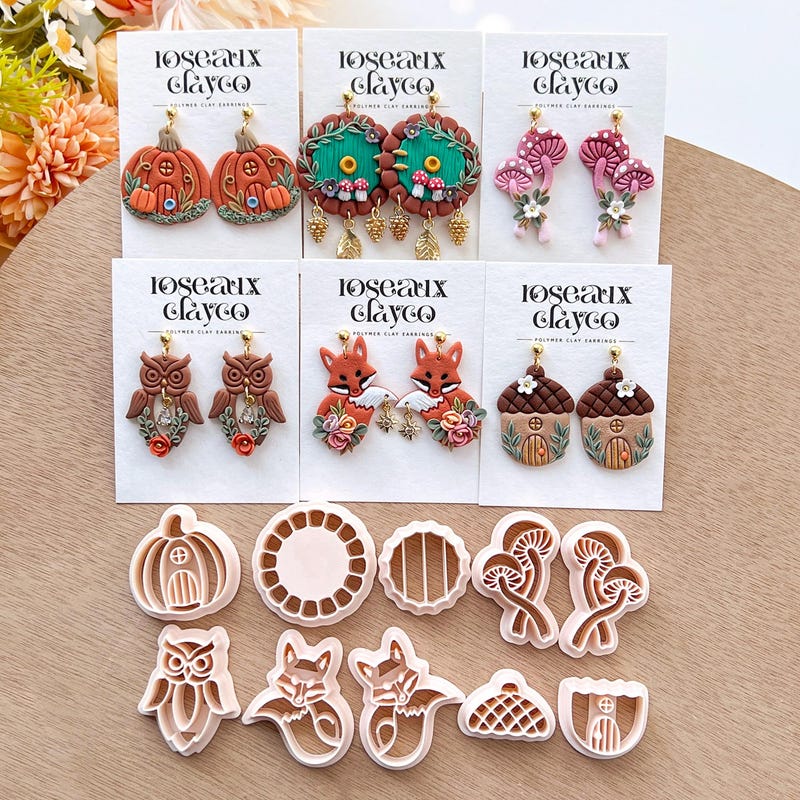 Fox Clay Polymer Earrings - Etsy
