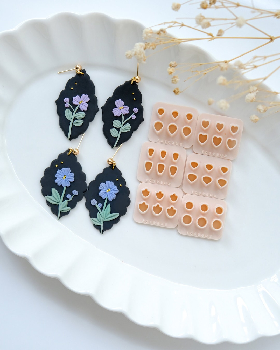 Mini Flower Petal Polymer Clay Cutters: Earring & Jewelry Tools - Etsy
